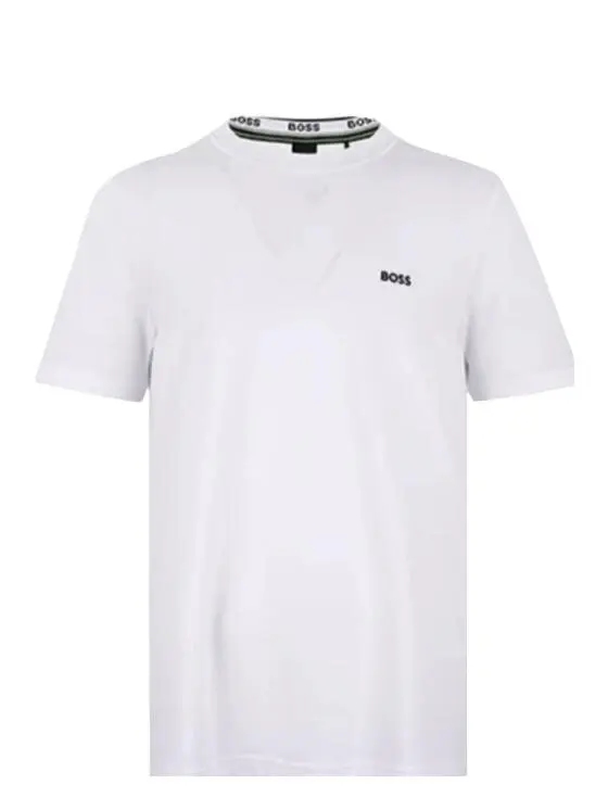 Hugo Boss Logo Embroidered T-shirt - White