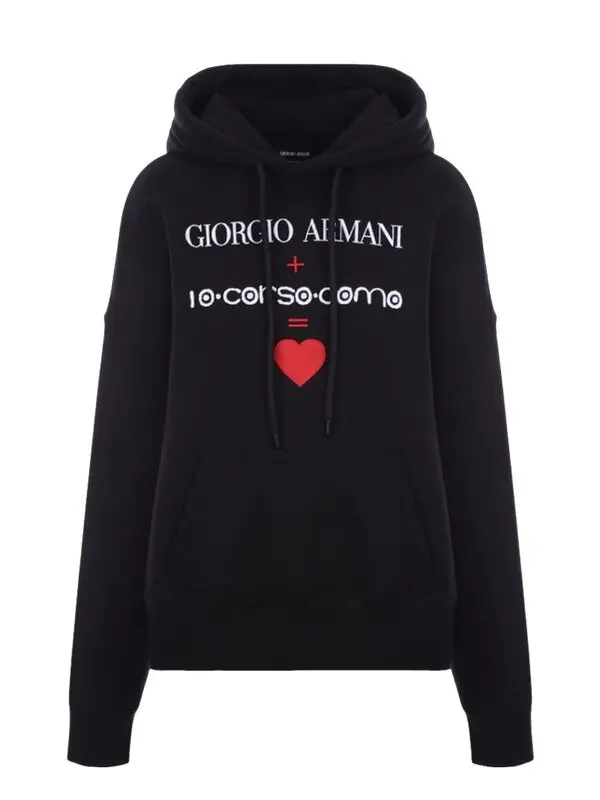 Giorgio Armani X 10 Corso Como Cotton Hoodie - Black