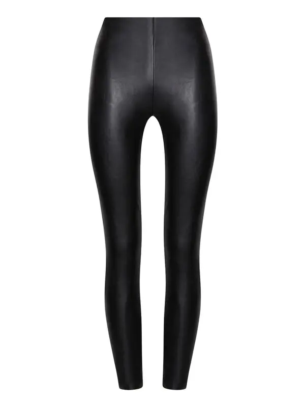 Wolford Leather-paneled Leggings - Black