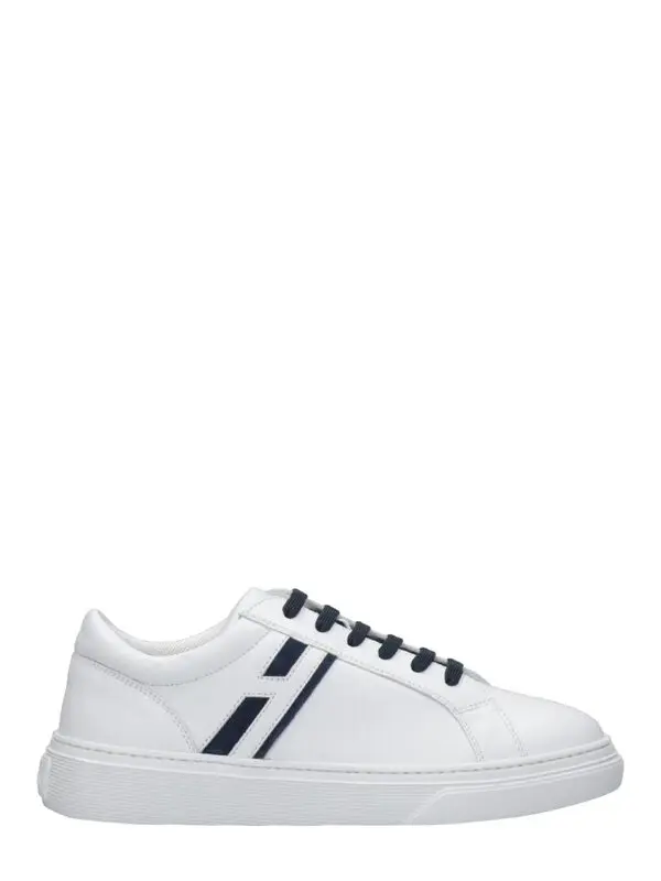 Hogan Lace-up Sneakers With Logo Detail - White