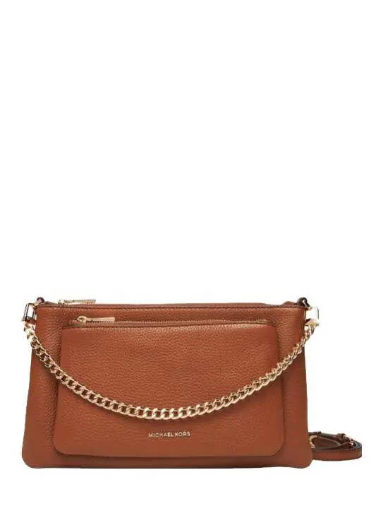 Michael Kors Jet Set Medium Shoulder Bag With Chain Strap - Brown