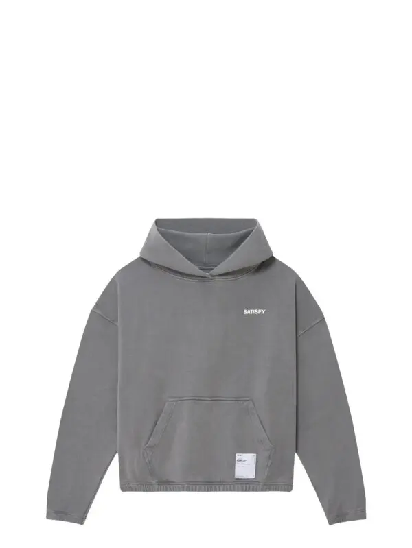 Satisfy Logo-print Hoodie - Grey