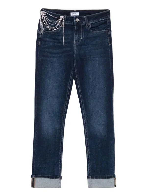 Liu Jo Embellished Skinny Fit Jeans - Blue