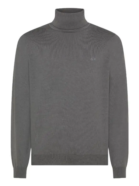SUN 68 High Neck Knitwear - Gray