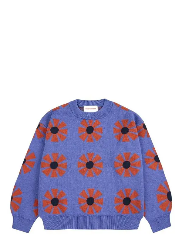 BOBO CHOSES Kaleidoscope Printed Jacquard Pullover - Purple