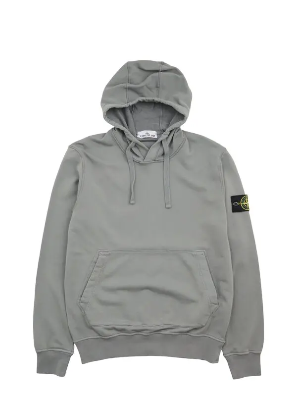 Stone Island Long-sleeved Hooded Sweatshirt With Drawstring - Gray