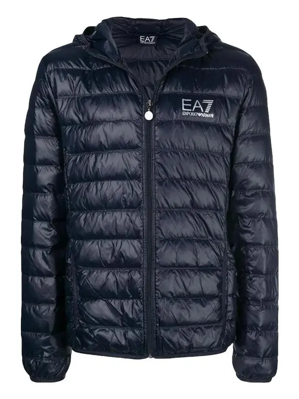 EA7 Hooded Down Jacket - Black