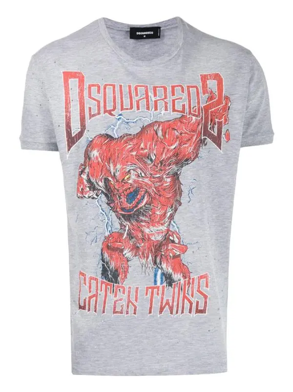 Dsquared2 Pattern Printed T-shirt - White