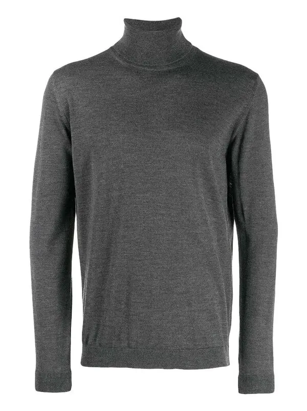 ROBERTO COLLINA High Neck Knit Sweater - Black
