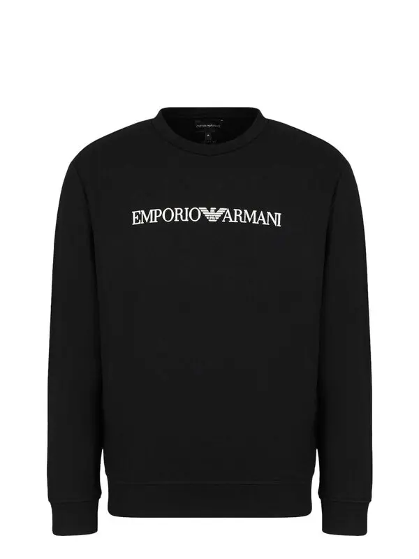 Emporio Armani Logo Crewneck Sweatshirt - Black