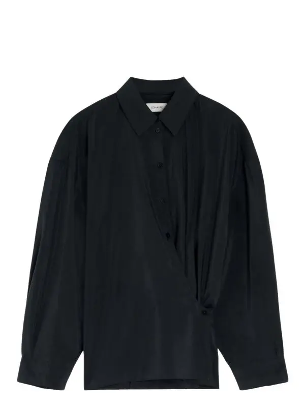 LEMAIRE Lapel Long-sleeved Shirt - Black