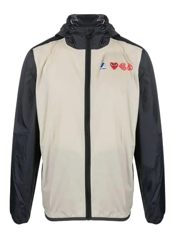 Play Comme Des Garcon K-way Zip-up Casual Jacket - Nude