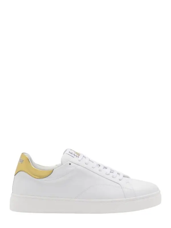 LANVIN Low Top Sneakers With Logo Detail - White