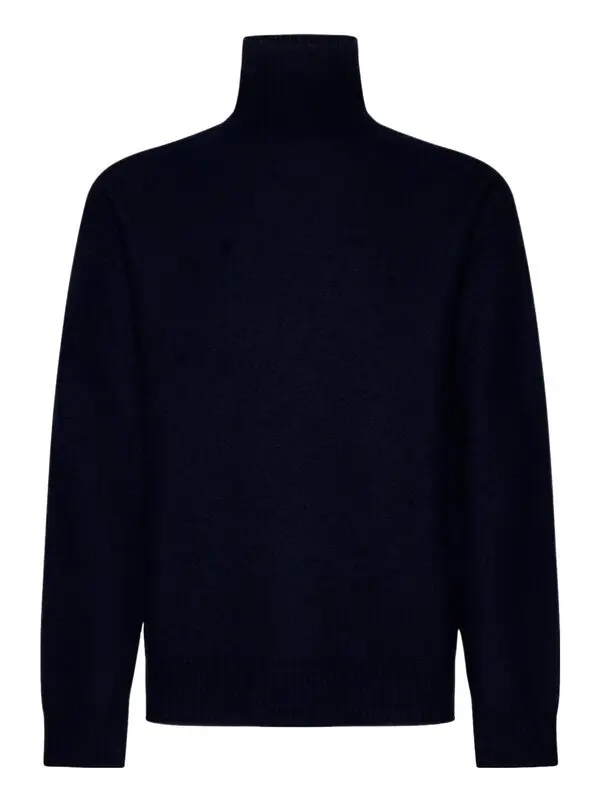 JIL SANDER Turtleneck Knitted Jumper - Black