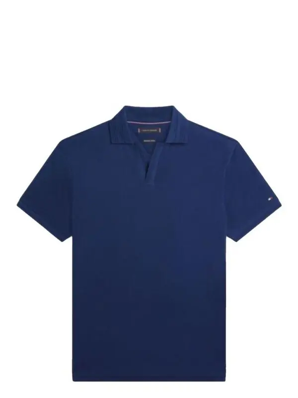 Tommy Hilfiger Ribbed-trim Polo Shirt - Blue