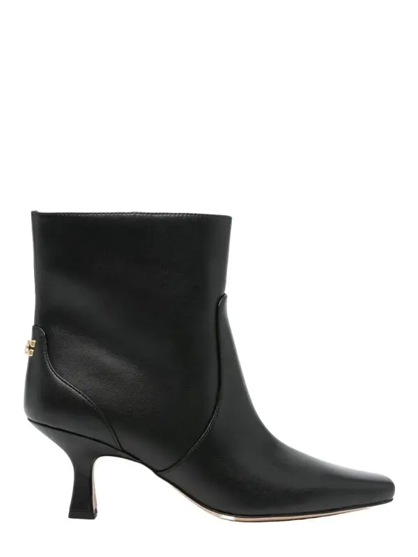 COACH 75mm Leather Heeled Boots - Black