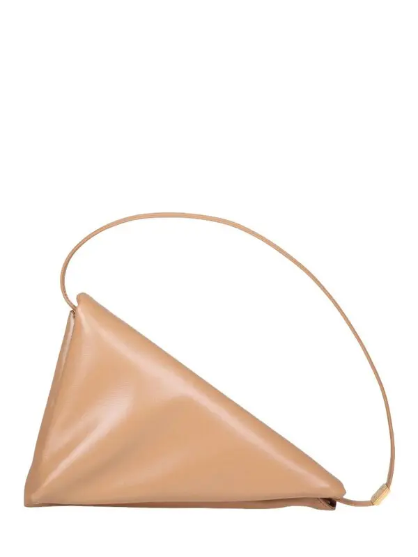 Marni Triangle Foldover Shoulder Bag - Nude