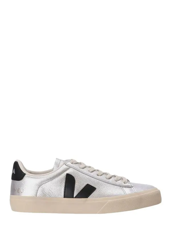 VEJA Metallic Effect Sneakers - Silver/black
