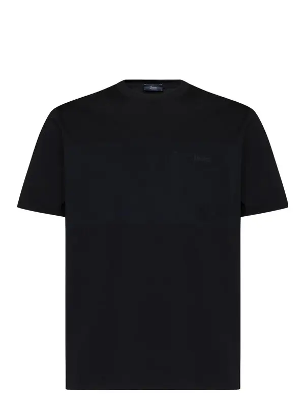 Herno Short Sleeved Crewneck T-shirt - Black