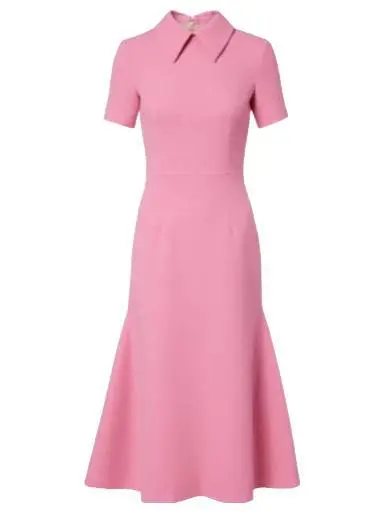 EMILIA WICKSTEAD Wool Crêpe Midi Dress - Pink