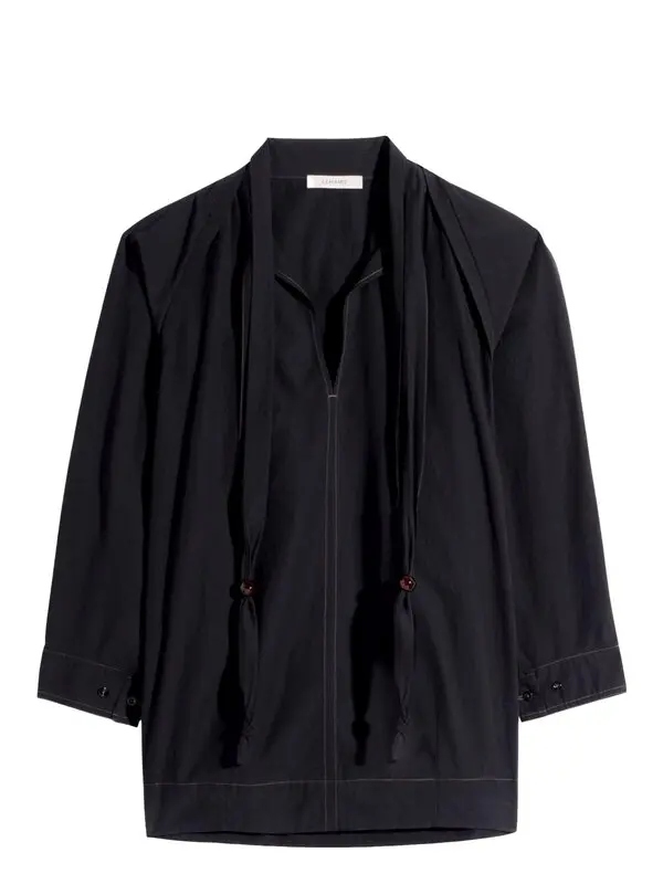 LEMAIRE Tie-neck Blouse - Black