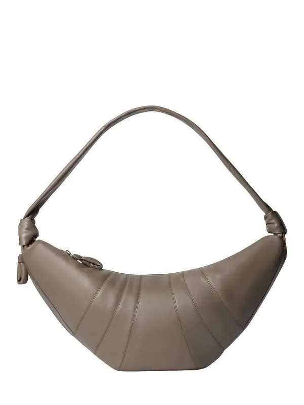 LEMAIRE Croissant Smooth Leather Bag - Gray