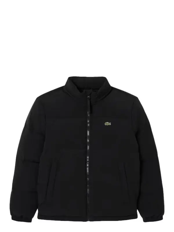 Lacoste Padded Down Jacket With Embroidered Logo - Black