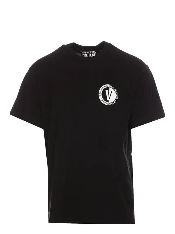 Versace Logo-print Cotton T-shirt - Black