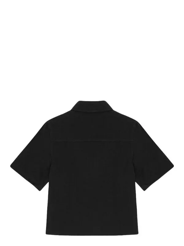 GANNI Embellished Buttoned Shirt - Black