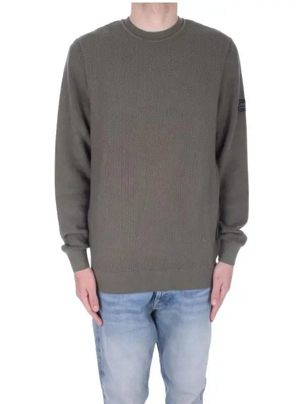 Barbour Crewneck Knitted Jumper With Long Sleeves - Gray