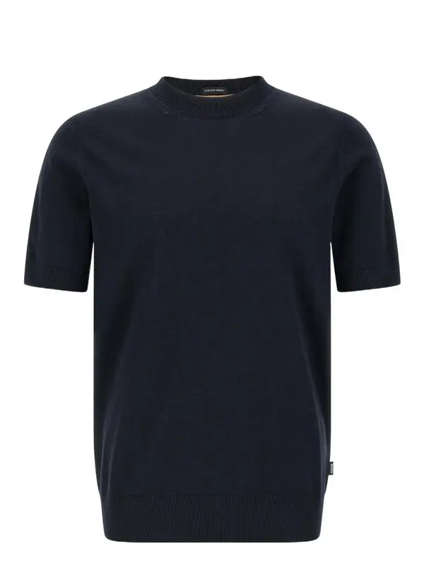 Hugo Boss Short-sleeve Knitted Jumper - Black