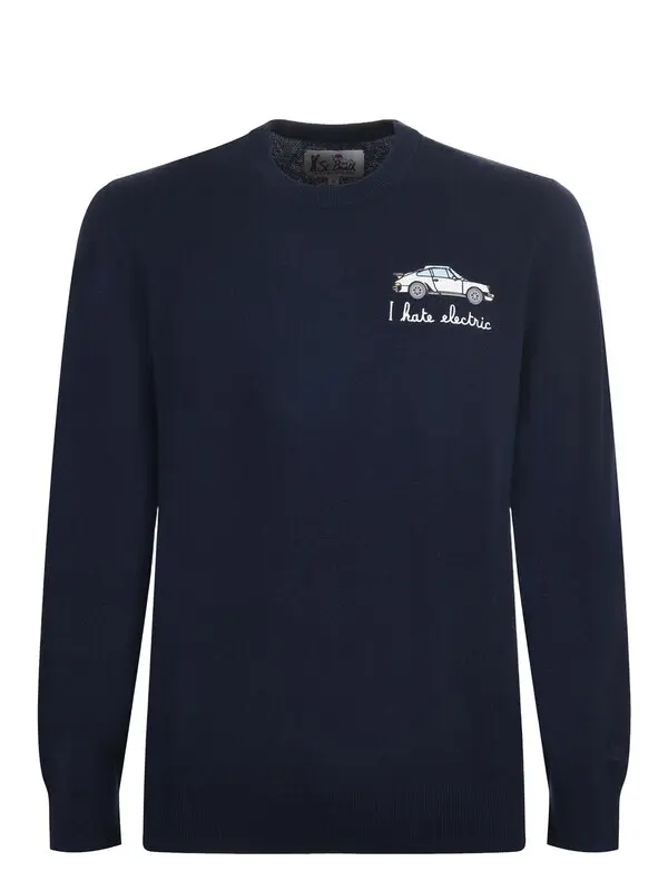 MC2 SAINT BARTH Embroidered Crewneck Jumper - Black