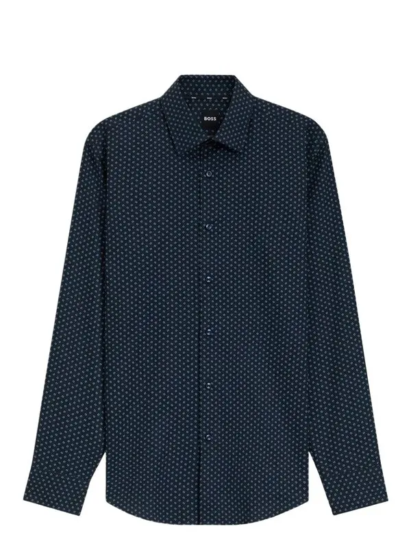 Hugo Boss Patterned Shirt - Blue Pattern