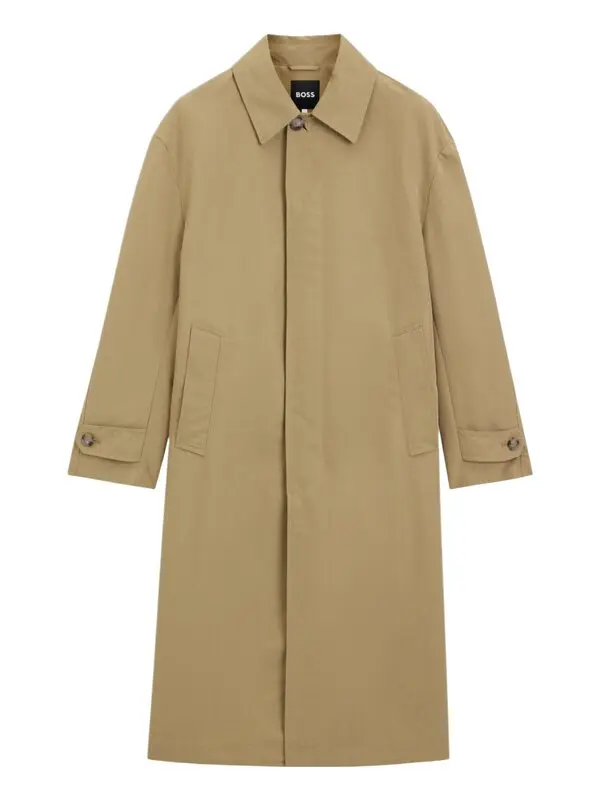 Hugo Boss Water-repellent Buttoned Coat - Beige