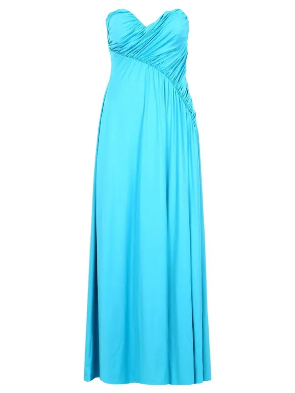 ANIYE BY Strapless Ruffled Gown - Blue