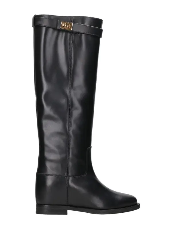 VIA ROMA 15 Round-toe Boots - Black
