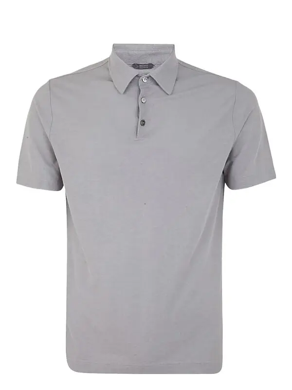 ZANONE Short-sleeved Polo Shirt - Grey