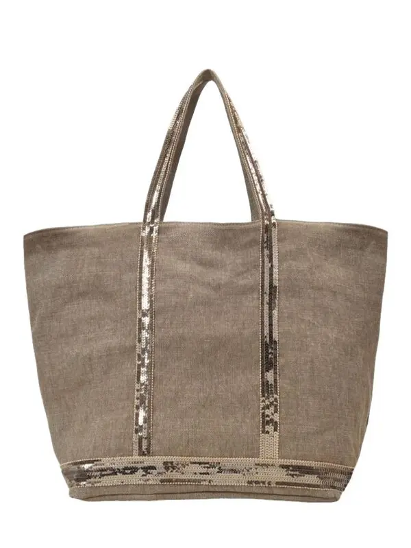 Vanessa Bruno Cabas Logo Shoulder Bag - Gray
