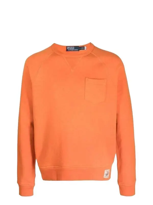 Polo Ralph Lauren Patch Pocket Crewneck Sweatshirt - Orange