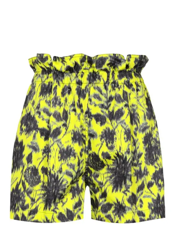 Philosophy Di Lorenzo Serafini Floral Print High Waist Shorts - Black