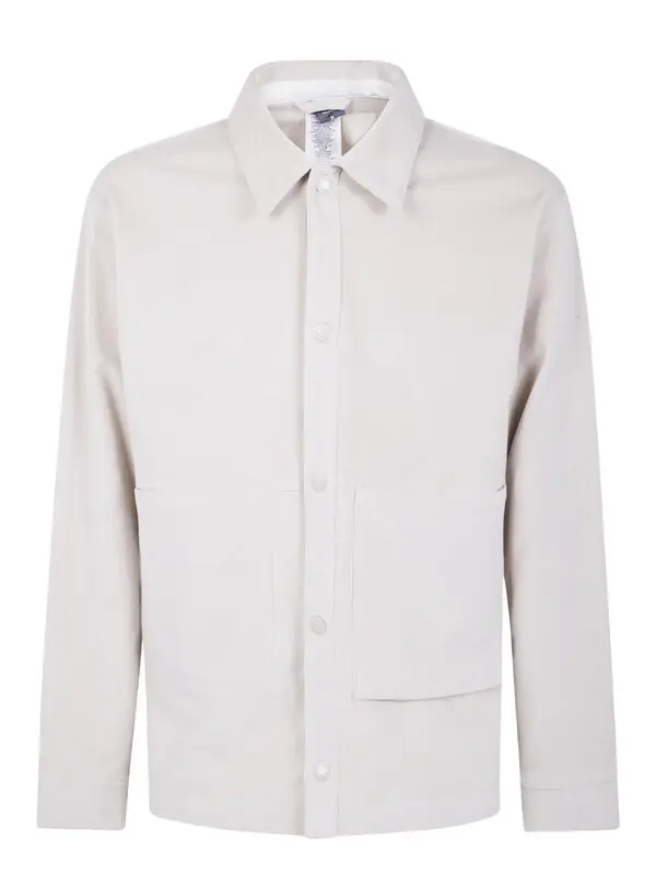 NEW BALANCE Long-sleeved Straight-hem Shirt - Timberwolf