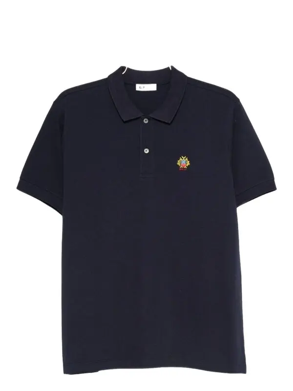 Bally Logo Embroidered Short Sleeved Polo Shirt - Black