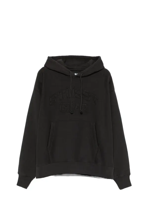 StÜssy Long Sleeve Hooded Sweatshirt - Black