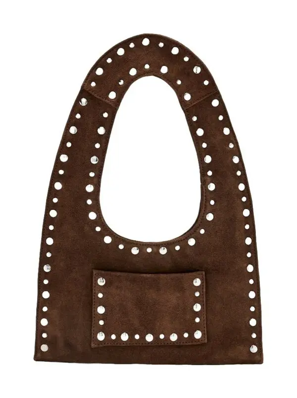 Gimaguas Studded Shoulder Bag - Brown