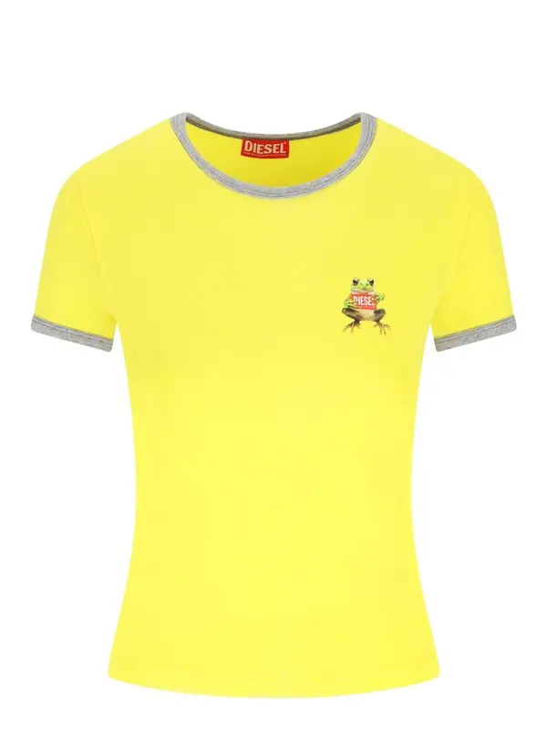 DIESEL® Logo Printed Crewneck T-shirt - Yellow
