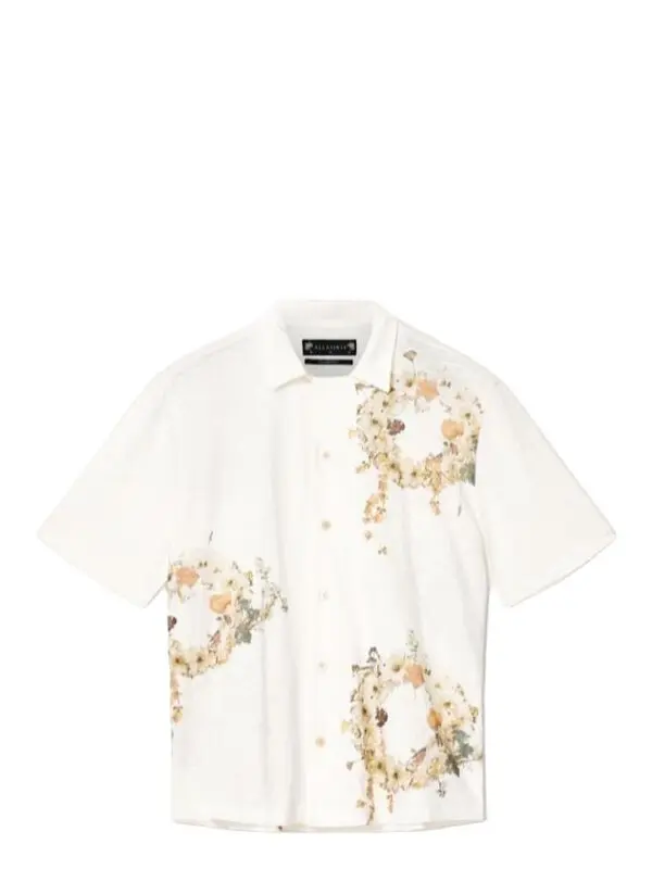 ALLSAINTS Fleur Oversized Short Sleeve Shirt - Ecru