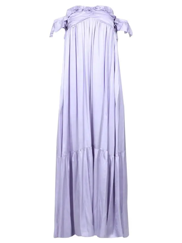 ANIYE BY Off-shoulder Ruffled Maxi Dress - Lavender