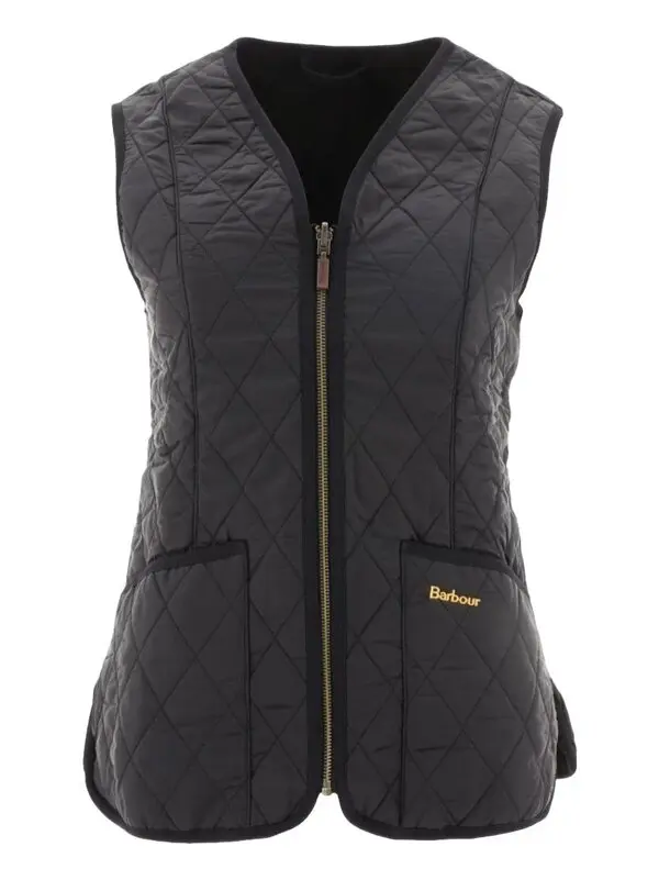 Barbour Logo Embroidered Quilted Gilet - Black