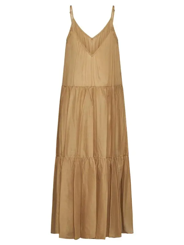 KAOS Tiered Maxi Dress - Brown