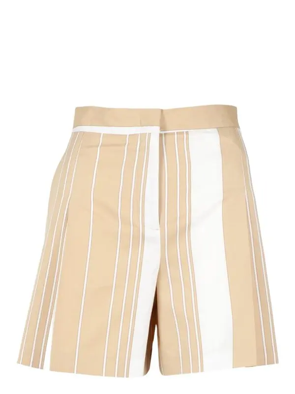 SEMICOUTURE Striped Shorts - Nude
